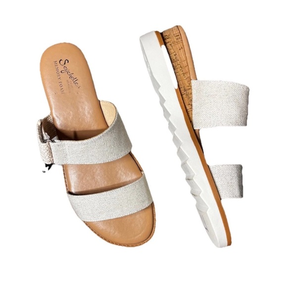 Seychelles | Shoes | Seychelles Beige Strappy Adjustable Memory Foam ...